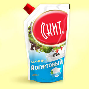 Ippon design создала дизайн упаковки для "Йогуртового" майонеза "Скит"
