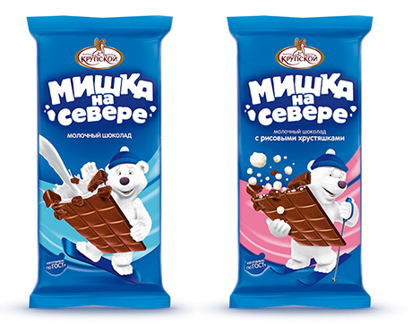 Фабрика имени Крупской обновила дизайн упаковок шоколада «Мишка на ...